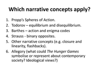 A2 Case Study - The Hunger Games - Genre, Narrative, Representation | PPTX