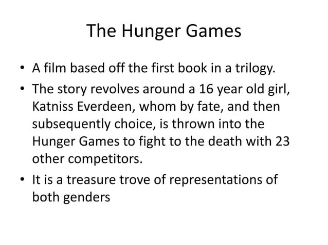 A2 Case Study - The Hunger Games - Genre, Narrative, Representation ...