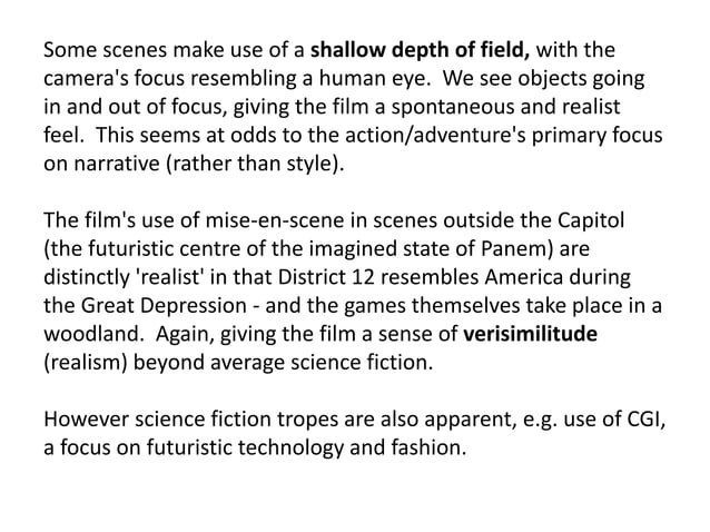 A2 Media The Hunger Games Genre Narrative and Representation | PPTX