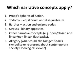 A2 Media The Hunger Games Genre Narrative and Representation | PPTX