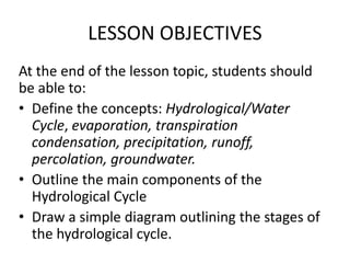 The hydrological cycle | PPTX