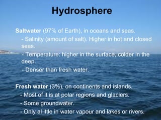 The hydrosphere | PPT | Geography | Science