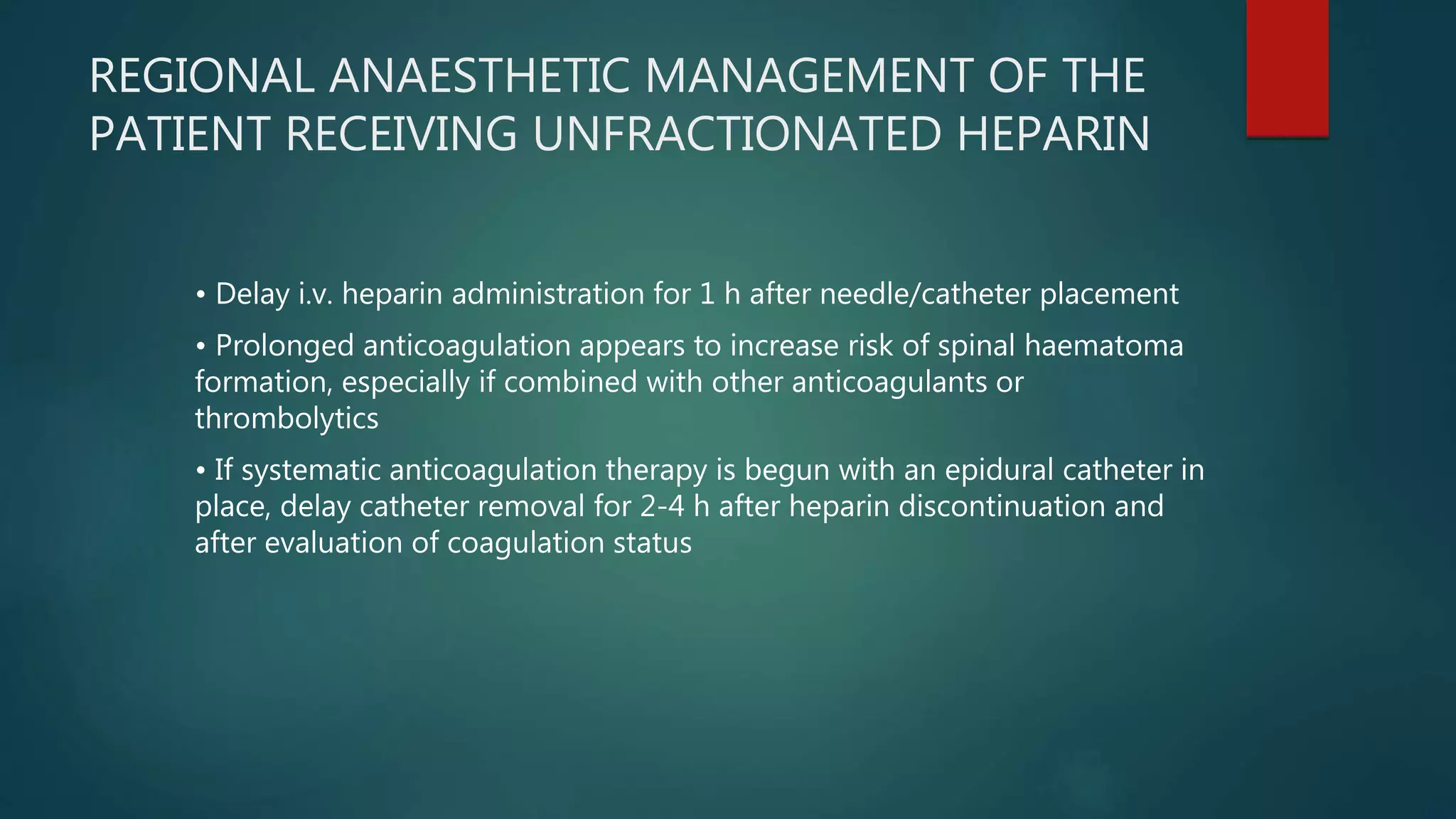 The hypercoagulable states in anaesthesia | PPTX