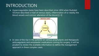 The hypercoagulable states in anaesthesia | PPTX | Blood Disorders ...