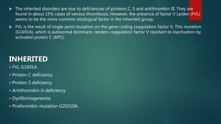 The hypercoagulable states in anaesthesia | PPTX