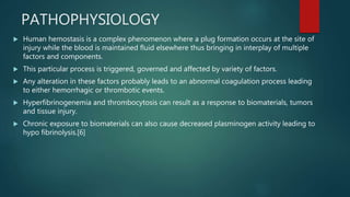 The hypercoagulable states in anaesthesia | PPTX