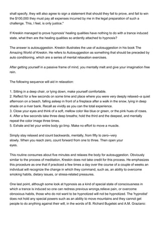 The Hypnosis Fallacy | PDF