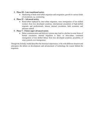 The hypothesis of the mobility transition by zelinsky and from russel ...