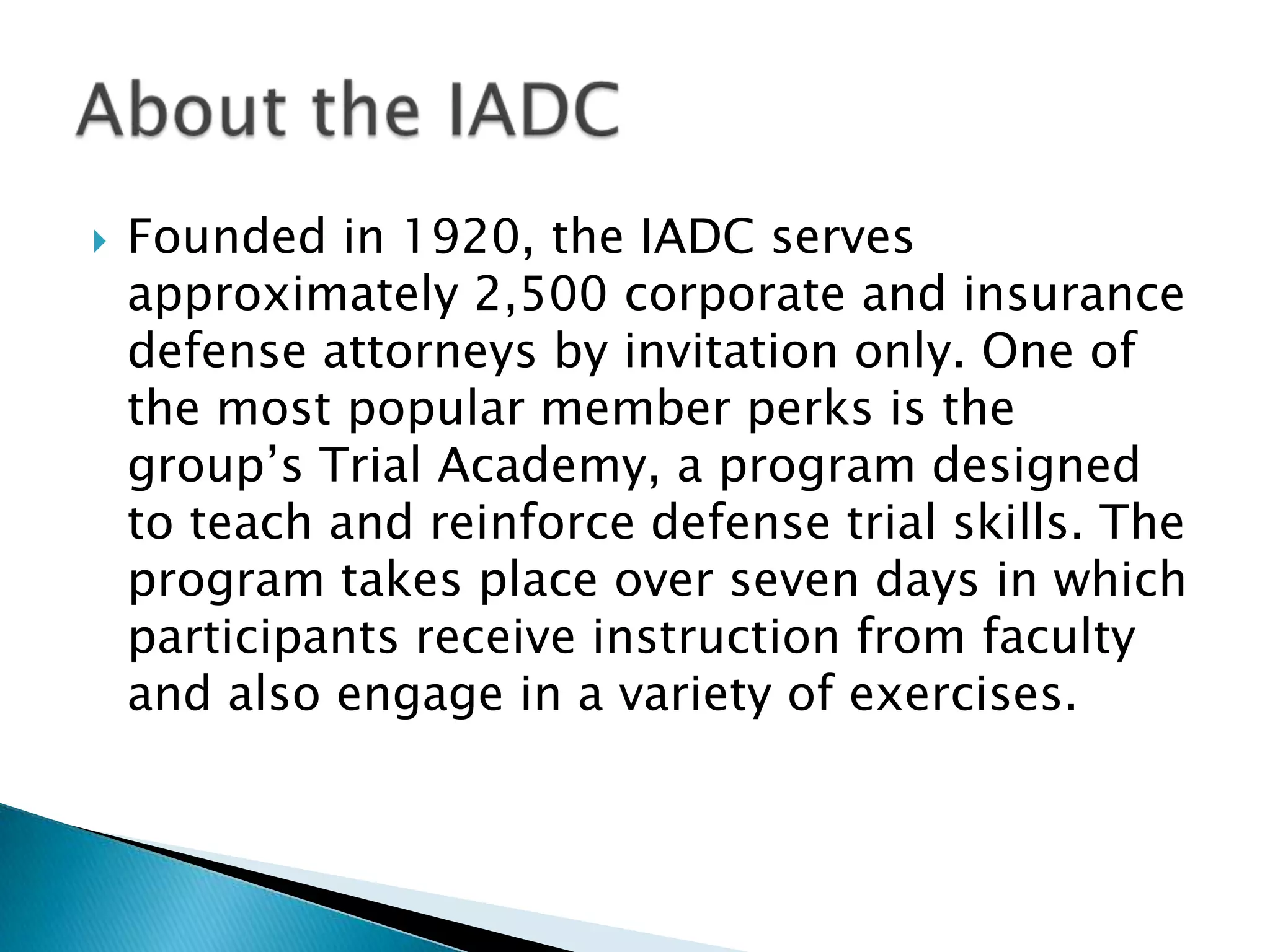 The IADC Trial Academy | PPTX
