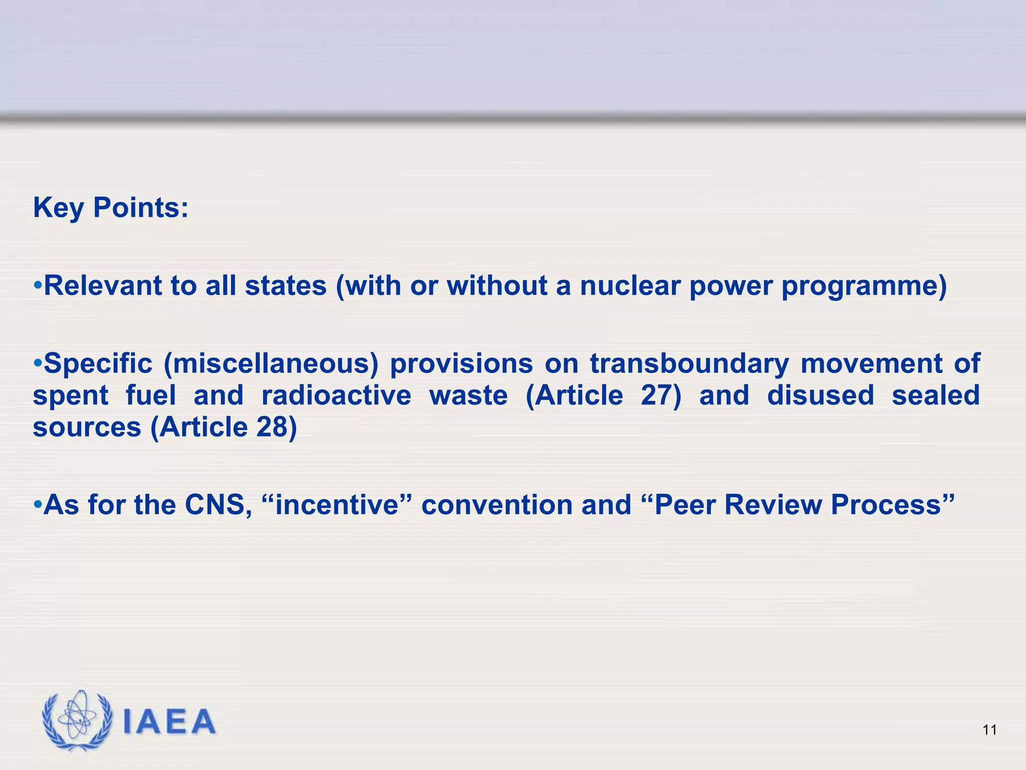 The IAEA Legal Framework for Nuclear Safety | PPT