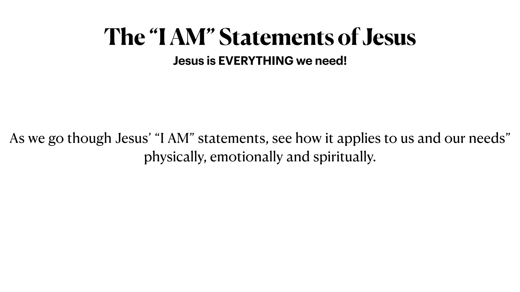 The I AM Statements of Jesus | PDF