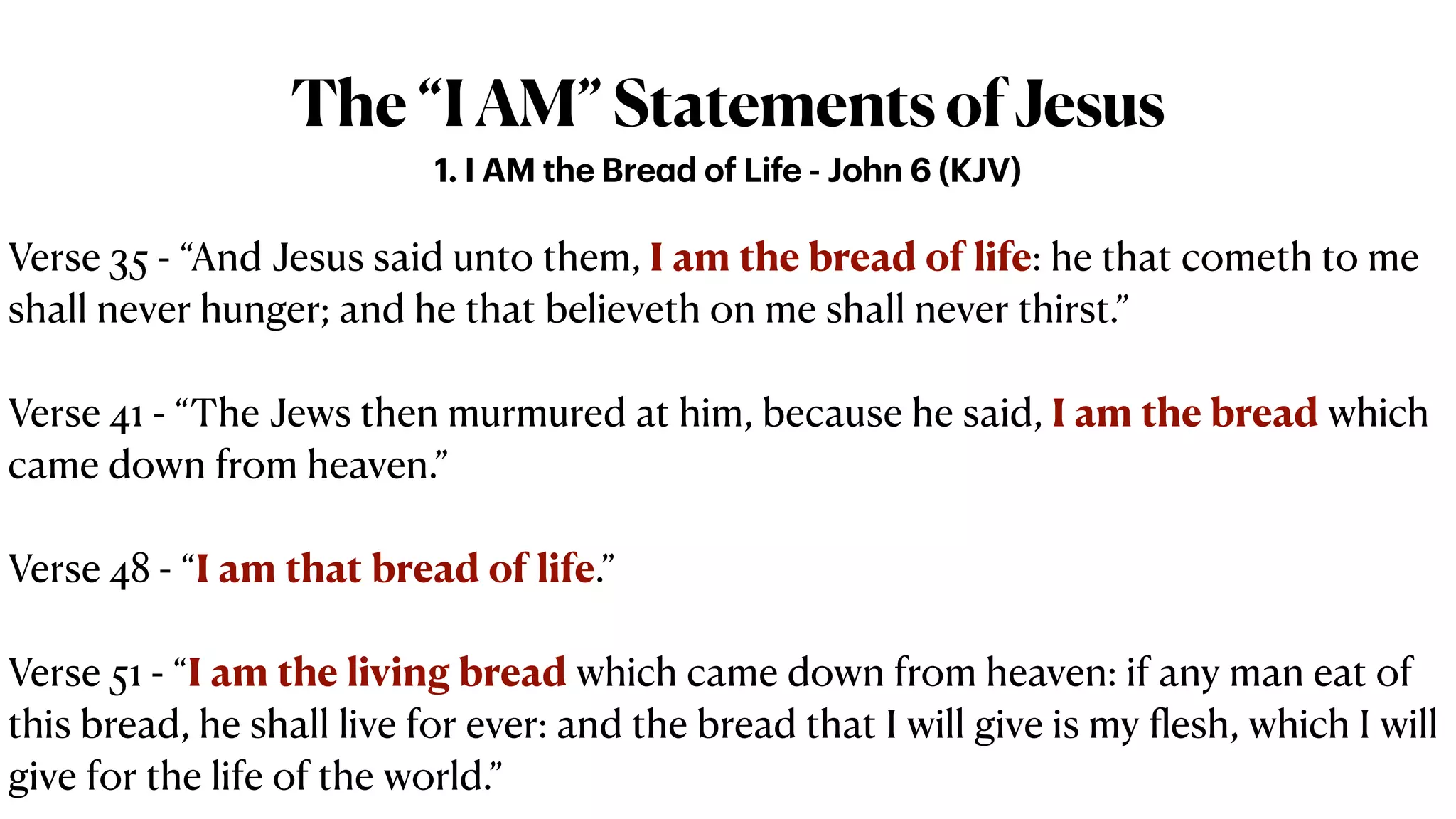 The I AM Statements of Jesus | PDF
