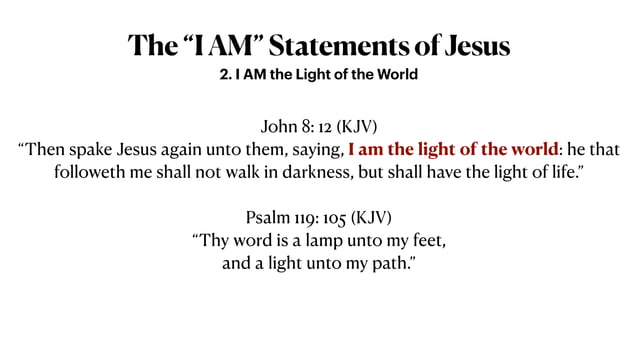The I AM Statements of Jesus | PDF
