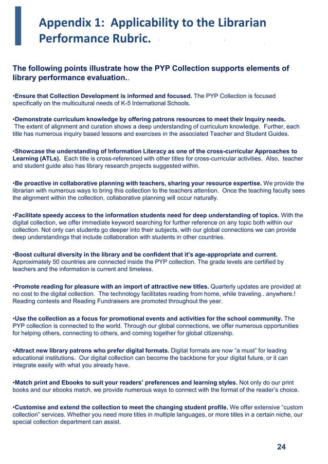 The IB Library: An Overview | PDF | Professional School | Postgraduate ...