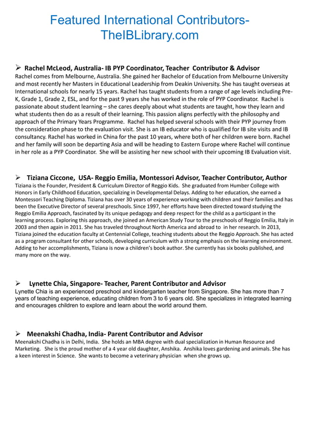 The IB Library: An Overview | PDF | Professional School | Postgraduate ...