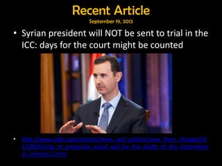 The ICC | PPTX | Crime & Harmful Acts to Individuals, Society & Human ...