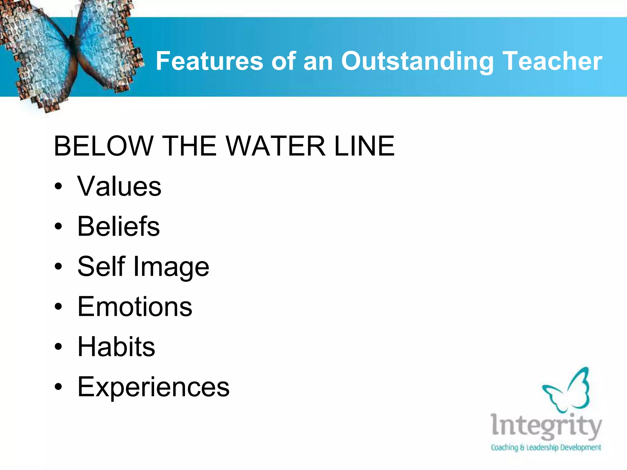 The Iceberg Model and Outstanding Classroom Practice | PPTX