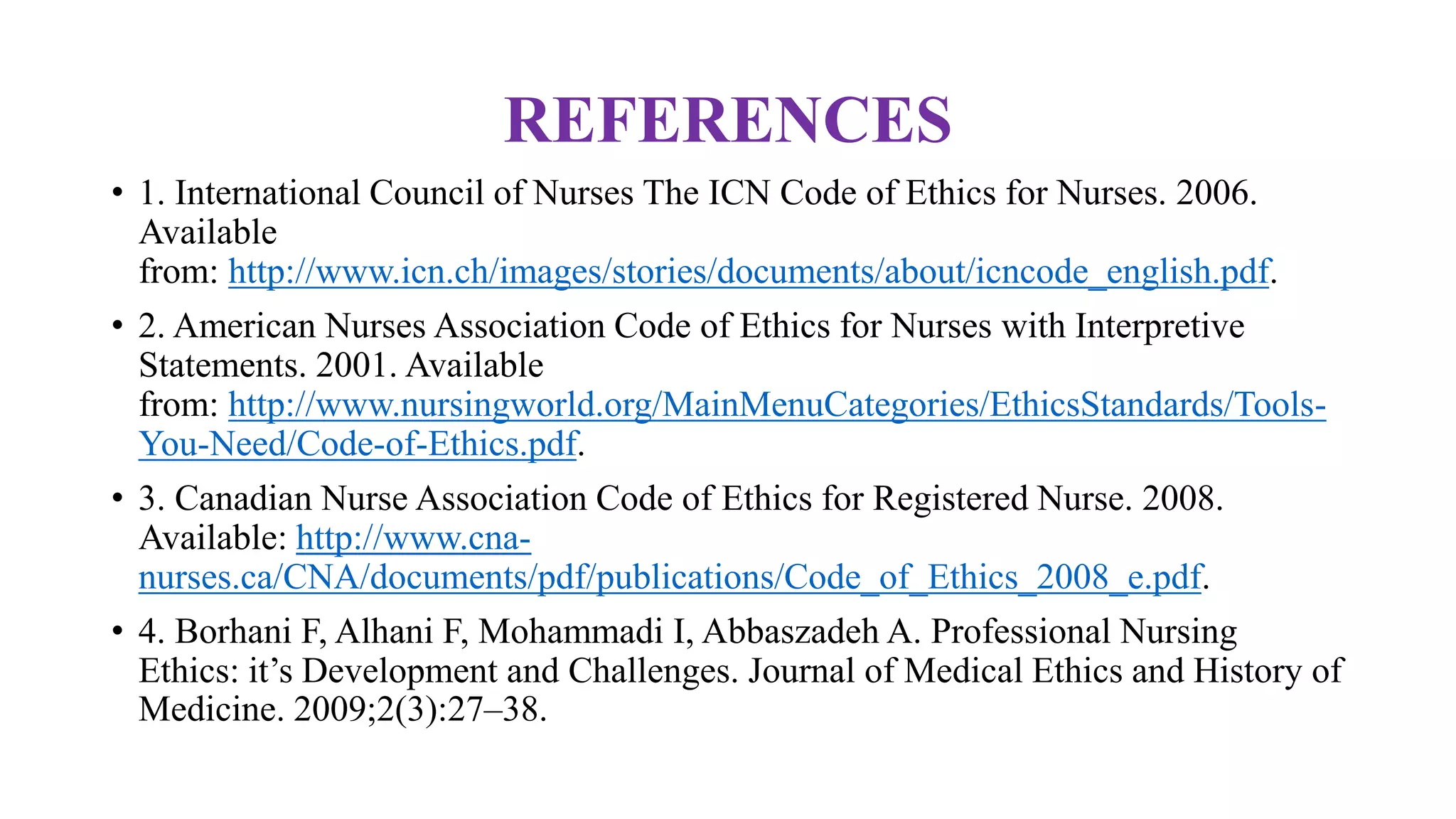 The ICN Code of Ethics for Nurses | PPTX