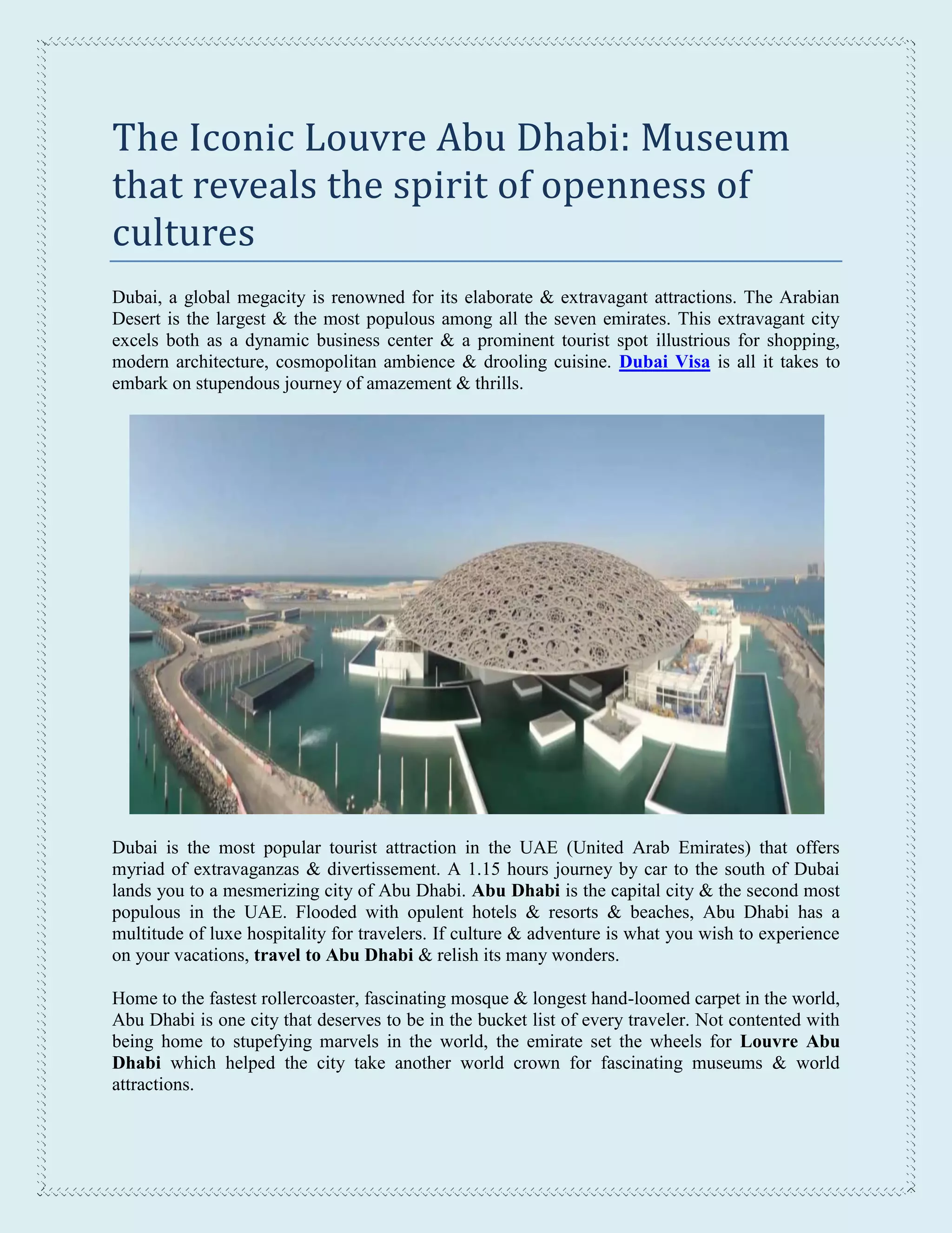 The iconic louvre abu dhabi | PDF