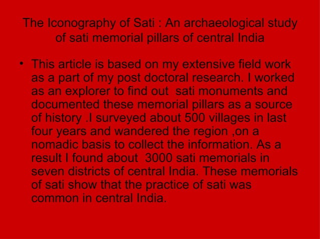 The iconography of sati | PPT
