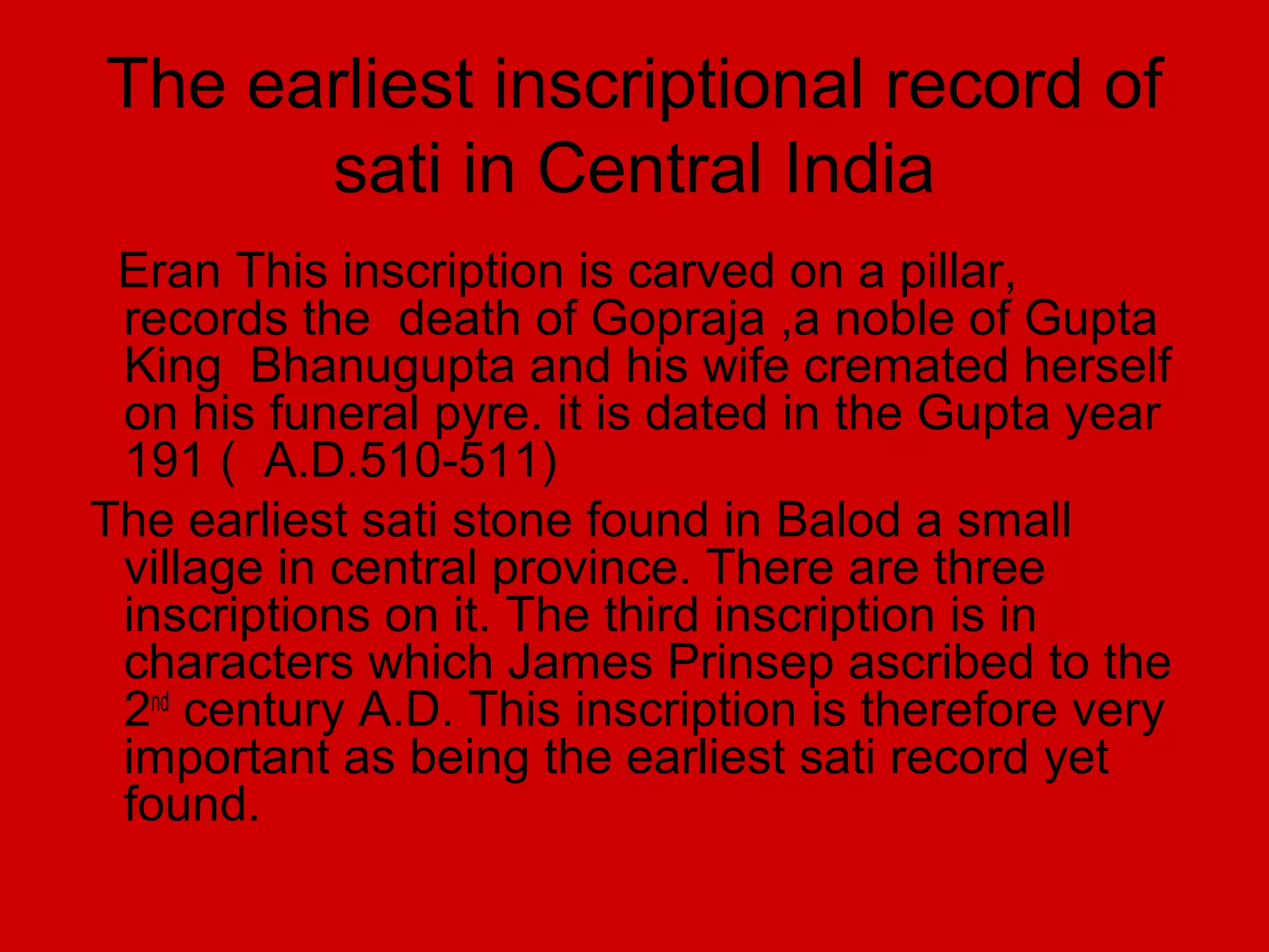 The iconography of sati | PPT