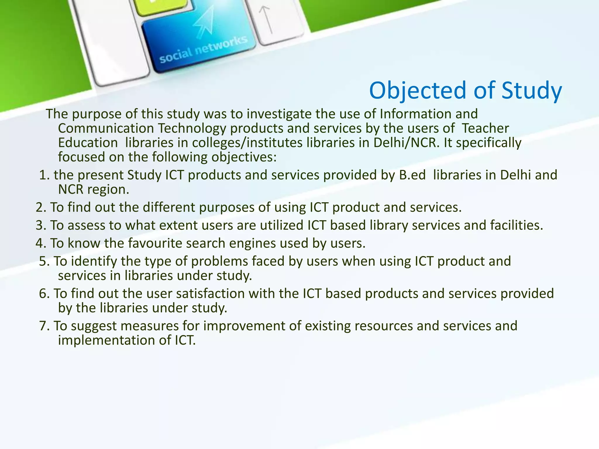 The ict based library and information services | PPTX