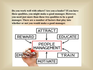 The ideal manager and hisher professional qualities | PPT