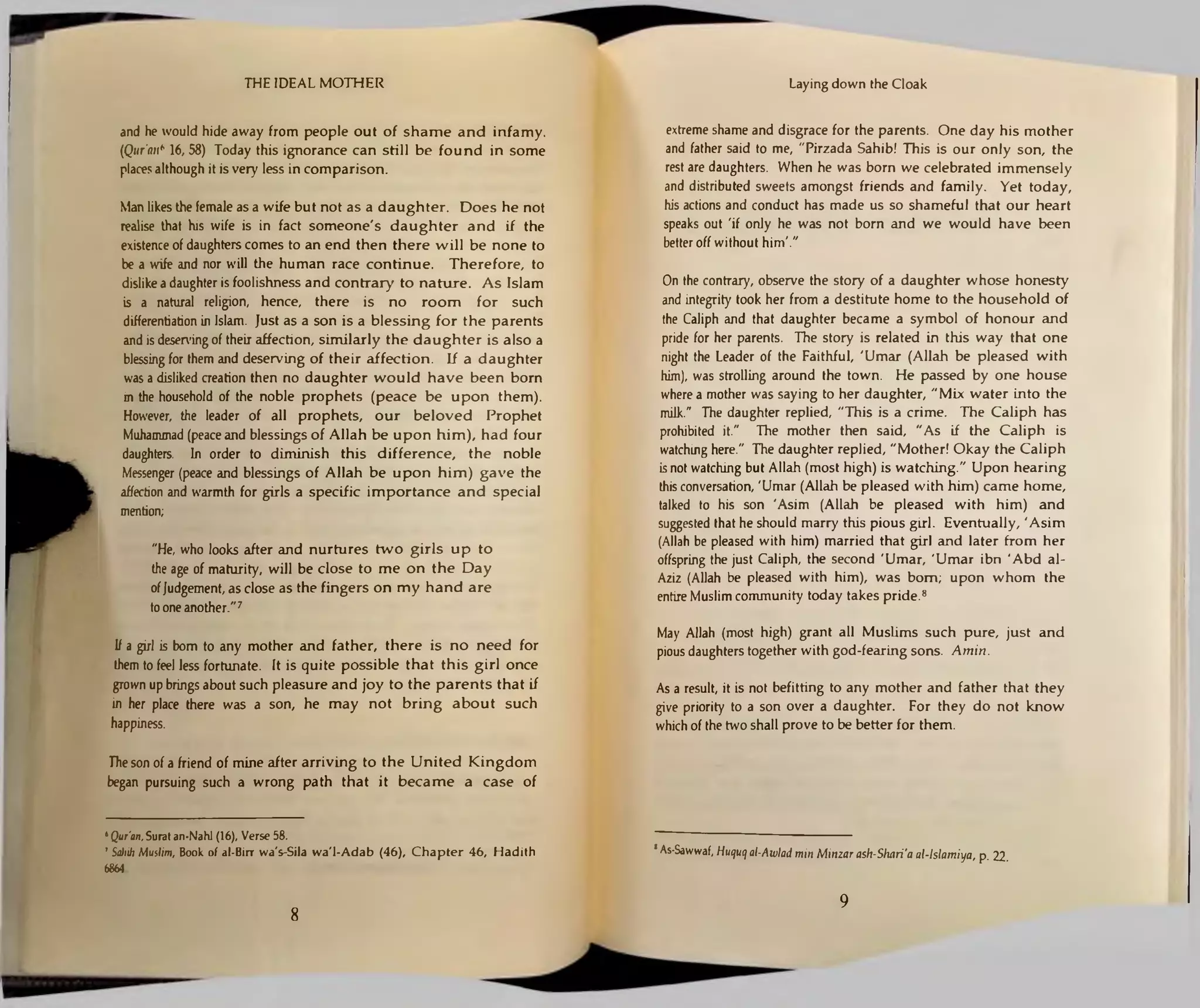 The ideal mother in light of the quran, sunna and tradition by muhammad ...