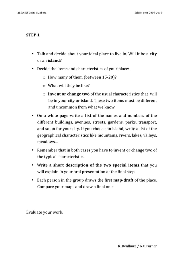 The ideal place to live steps | PDF
