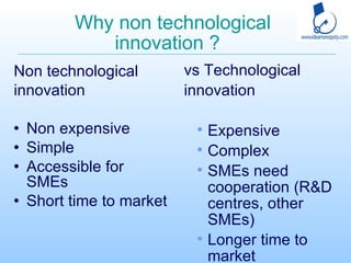 Non technological innovation: How to innovate cheaply ! | PPT
