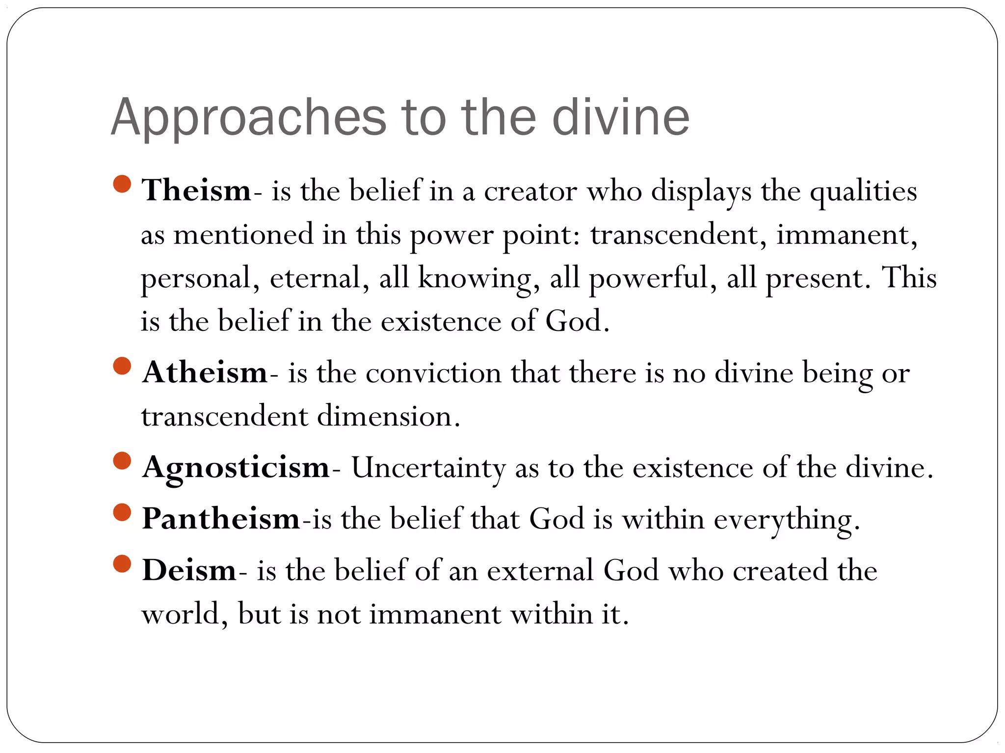 The idea of God | PPT