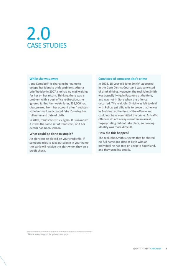 The Identity Theft Checklist – Guidance for the general public.nz