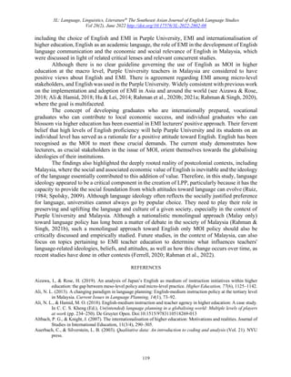 The Ideology Towards English as a Medium of Instruction Adoption in Higher Education in Malaysia ...