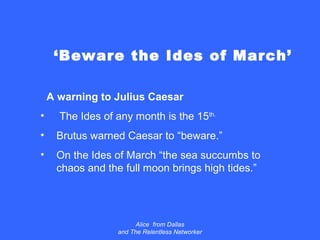 Beware the Ides of March: Or, how to expect the best & be prepared for ...