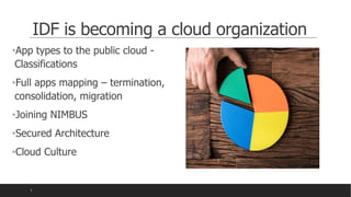 The IDF's journey to the cloud - Merav | PPT
