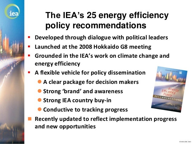 The Ieas 25 Energy Efficiency Policy Recommendations