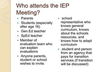 The IEP Process | PPTX