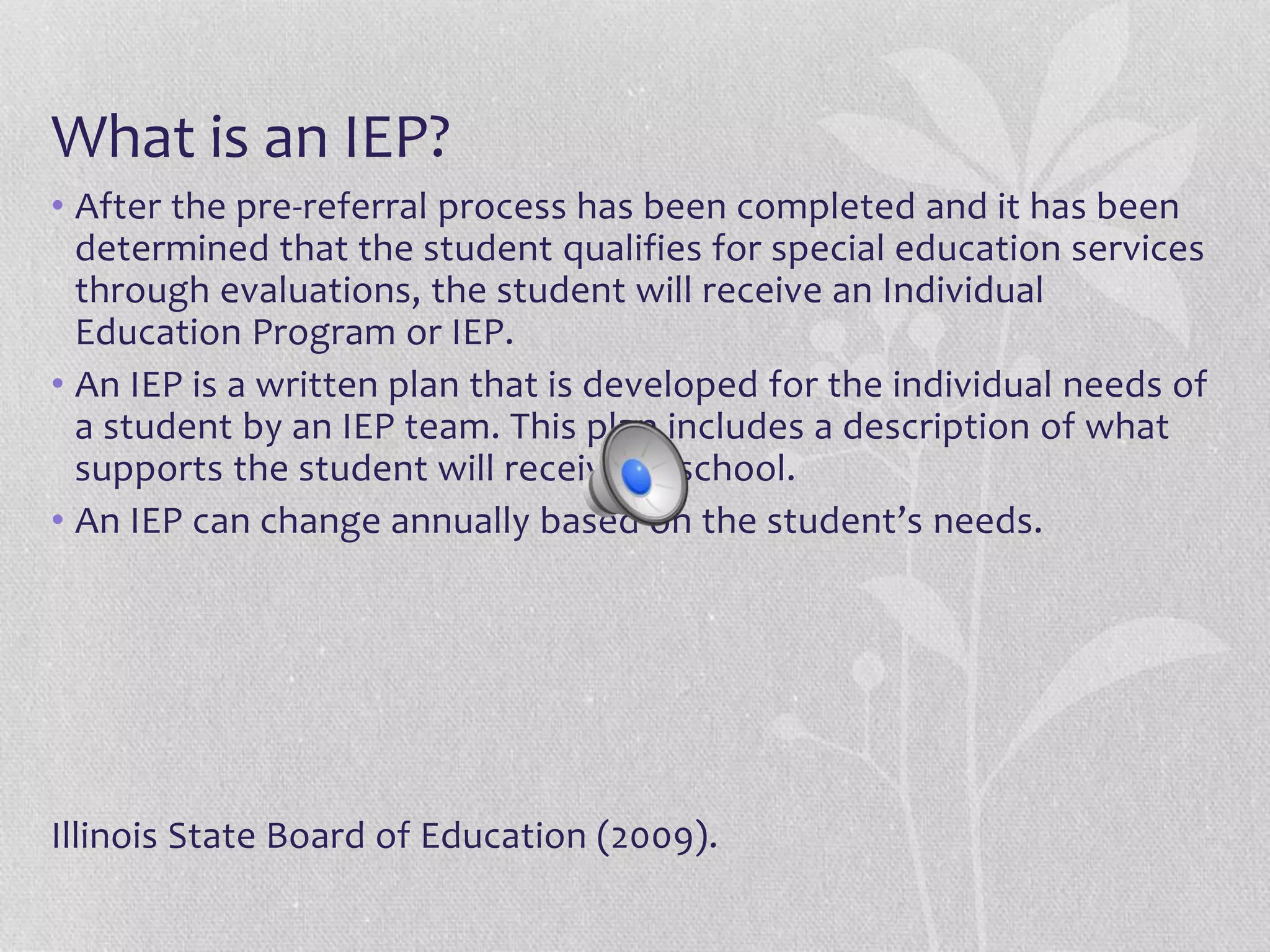 The IEP Process | PPTX