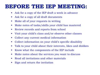 The IEP Process for Parents | PPT