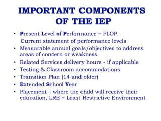 The IEP Process for Parents | PPT