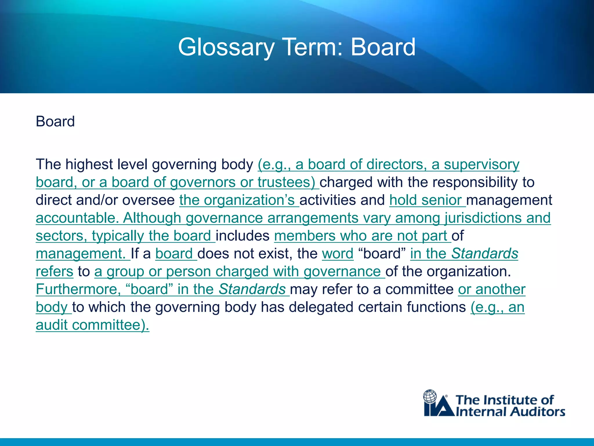 The iia s 2017 international professional practices framework | PDF