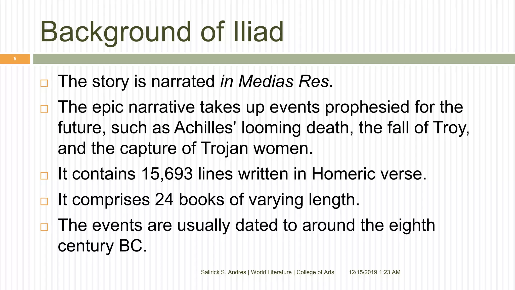 The Iliad | PPTX