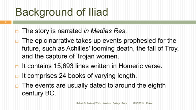 The Iliad | PPTX