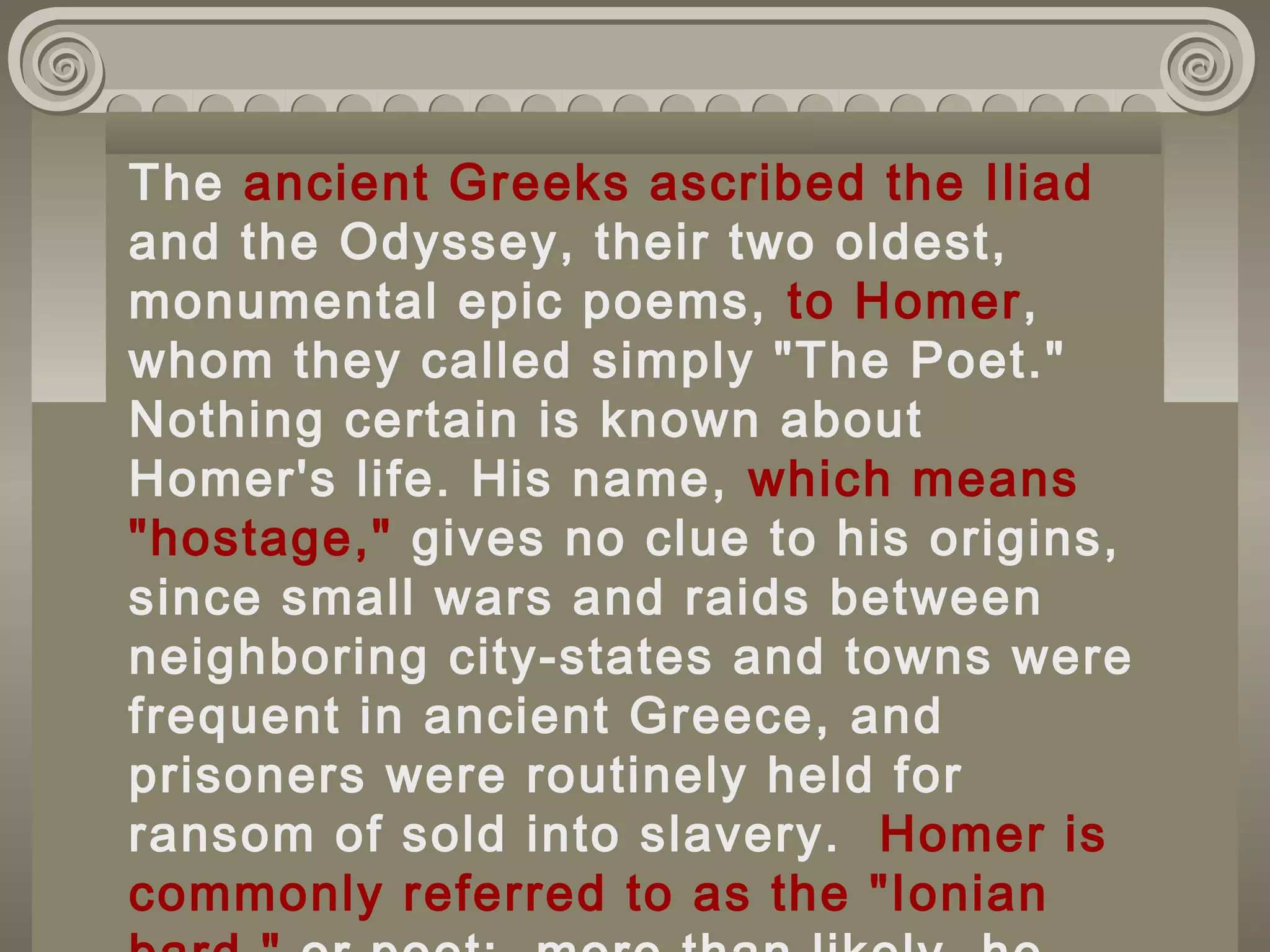 The iliad -_background_information | PPT