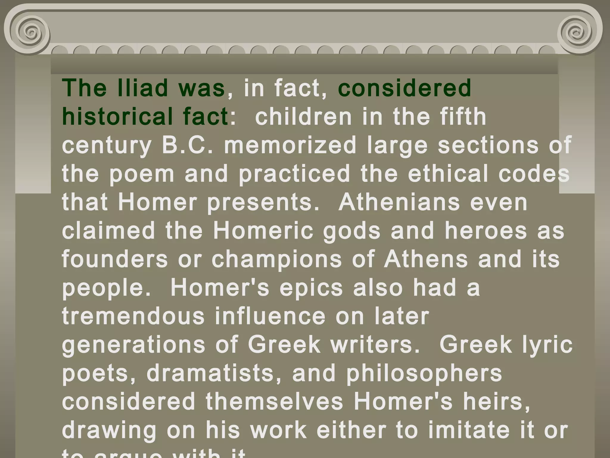 The iliad -_background_information | PPT