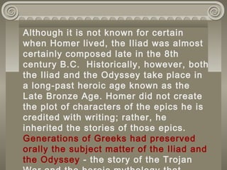 The iliad -_background_information | PPT | Poetry | Books and Literature