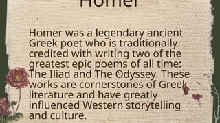 The Iliad By Homer.pptxjnrfk4jnfnk4nf4knfj4nf | PPTX