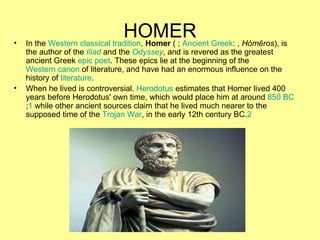 The iliad) by homer by ladarren | PPT