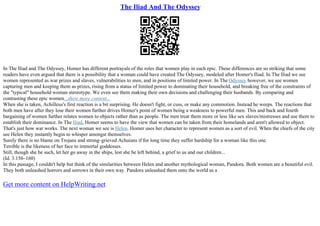 The Iliad Synthesis Essay | PPT