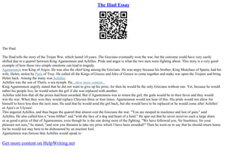 The Iliad Synthesis Essay | PPT